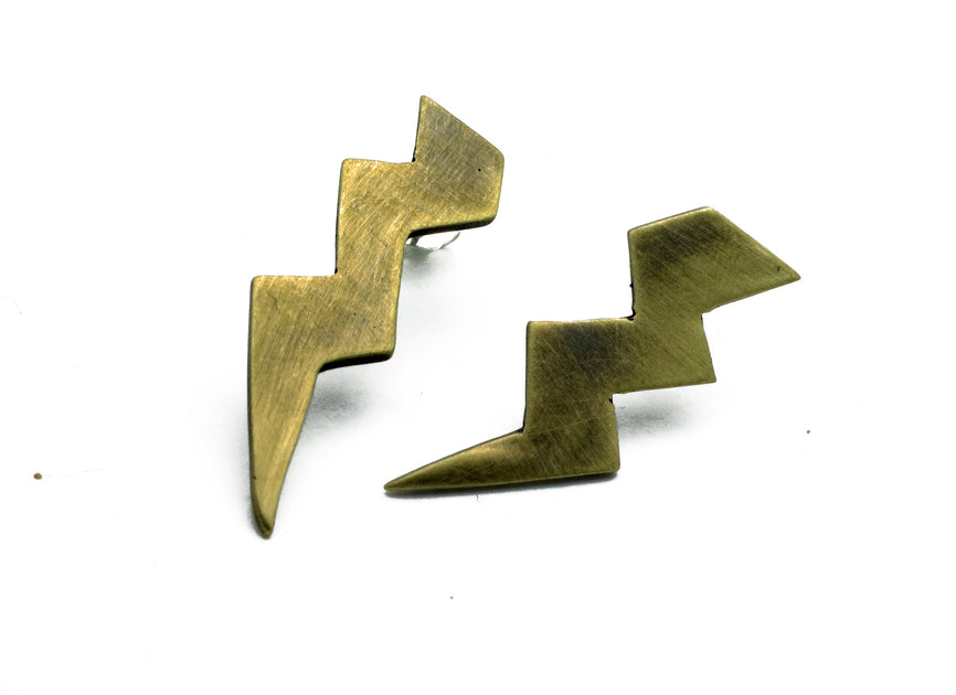Large Lightning Bolt Earrings | SNASH JEWELRY